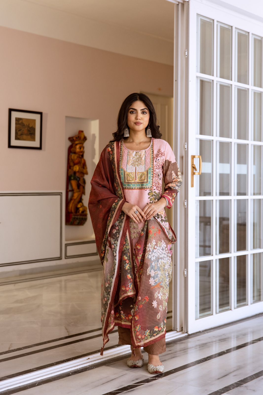 Pretty Shimmer Tissue Suit Set– Aashvi Couture